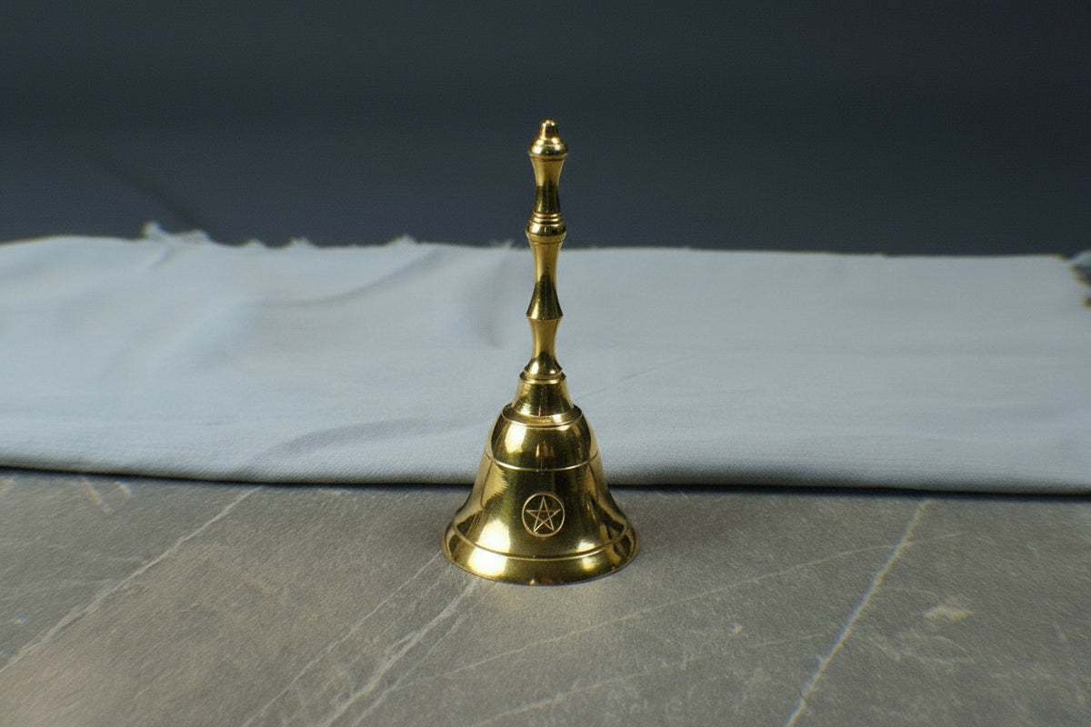 Brass Ritual Bell – Pentacle Altar Tool for Invocation – American Occultist LLC