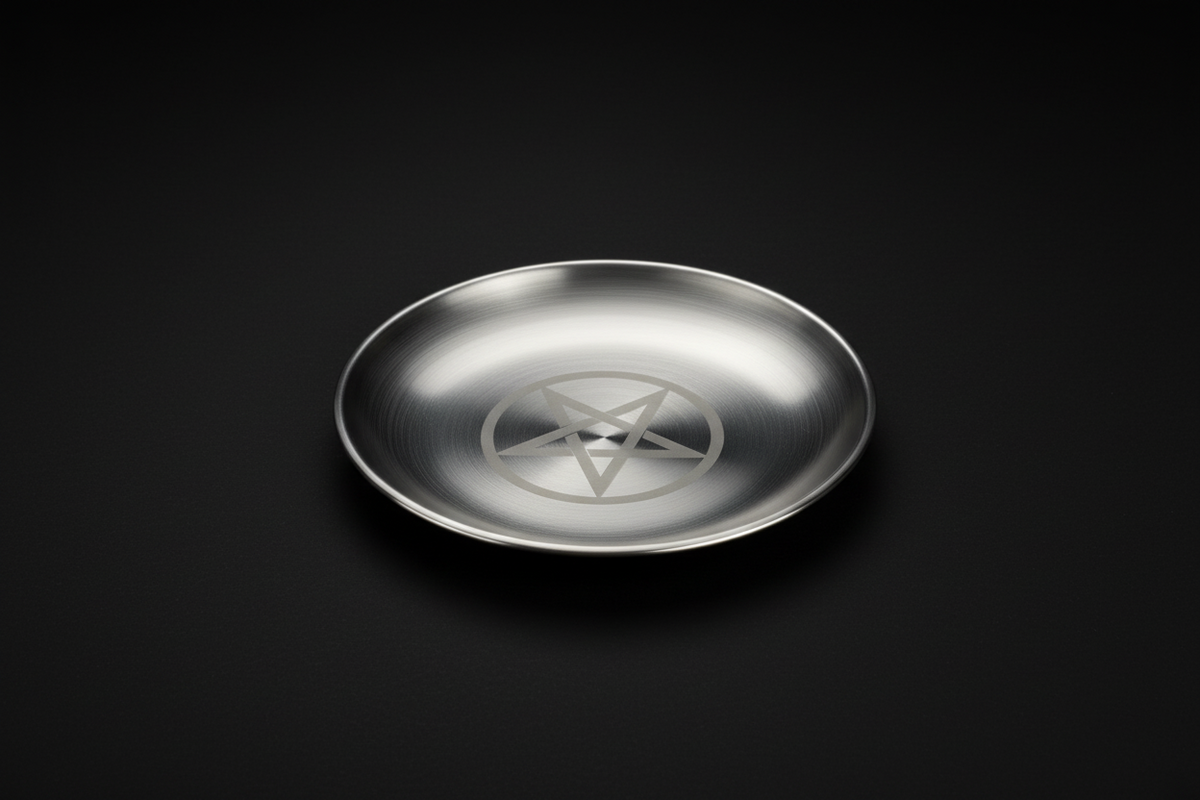 Pentacle Offering Plate - Stainless Steel – American Occultist LLC
