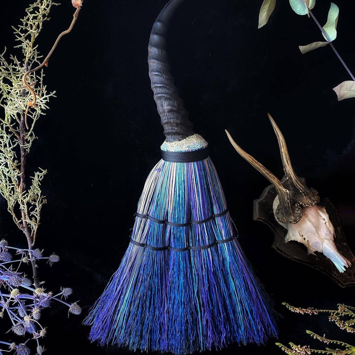 Troll’s Talisman Broom – Springbok Horn, Snake & Thorn – American ...